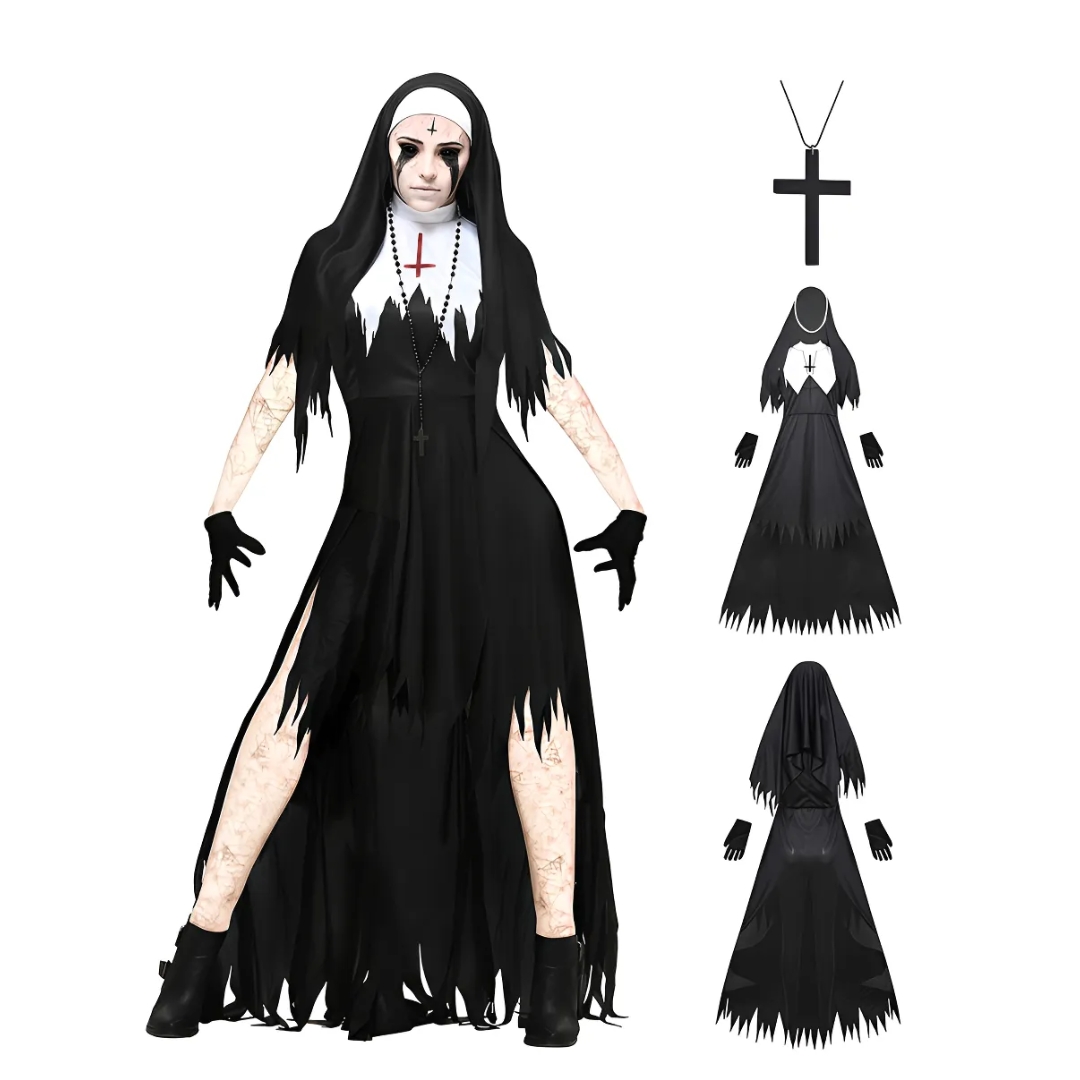 Disfraz de Monja para Mujer | Halloween 2025 Original - fiestasdecor.com